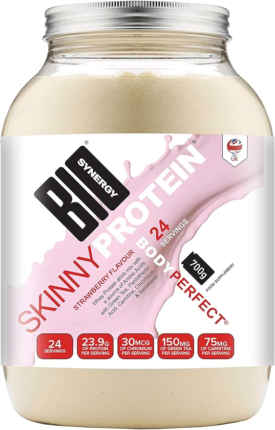 Bio-Synergy Strawberry Skinny Diet Protein Powder Drink Mix, 700g ...