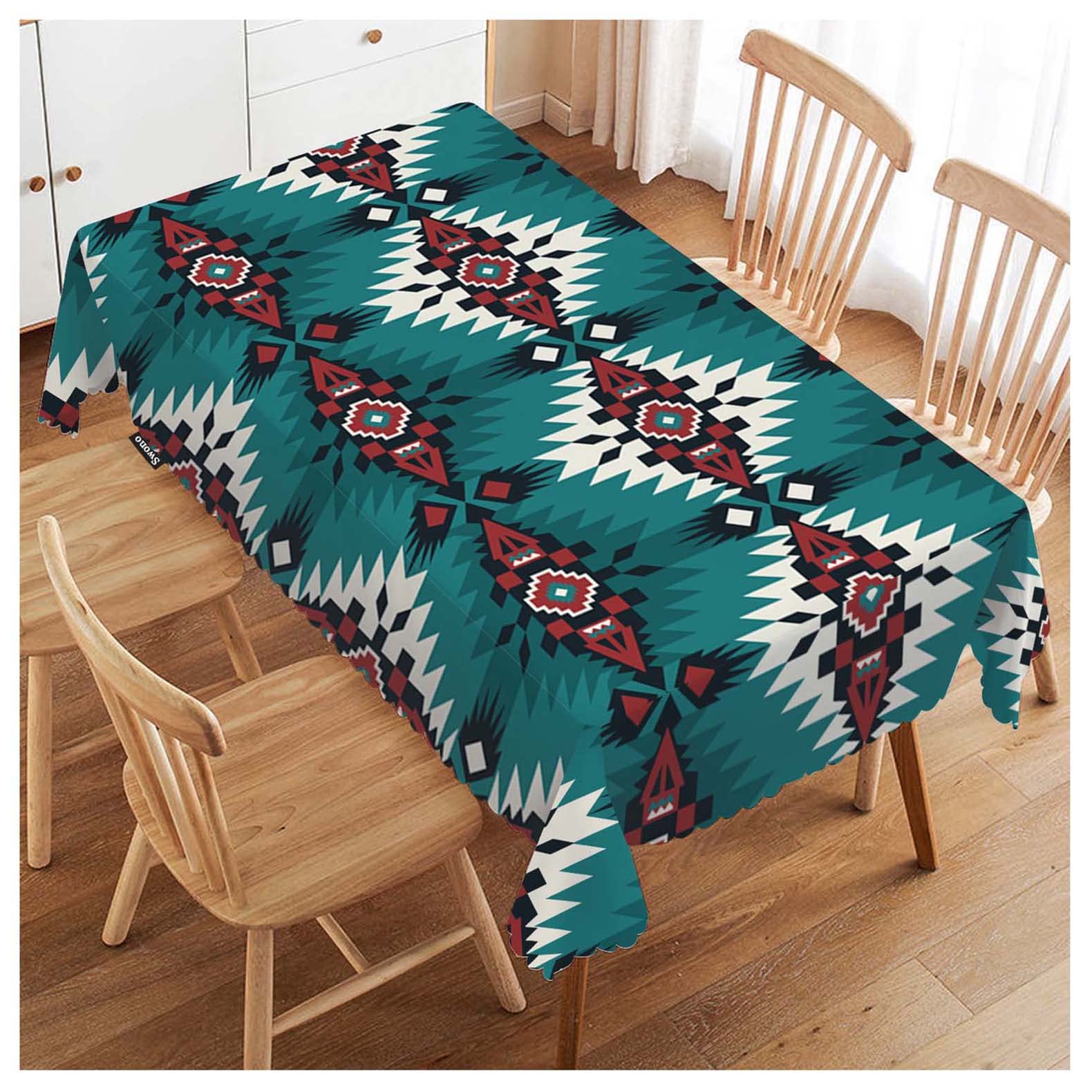 Amazon.com: Swono Aztec Pattern Tablecloth Ethnic Native Style Boho ...