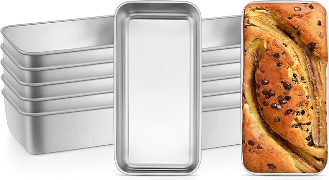 Amazon.com: Leonyo 12 Pack Loaf Pans for Baking Bread, 9x5IN Stainless ...