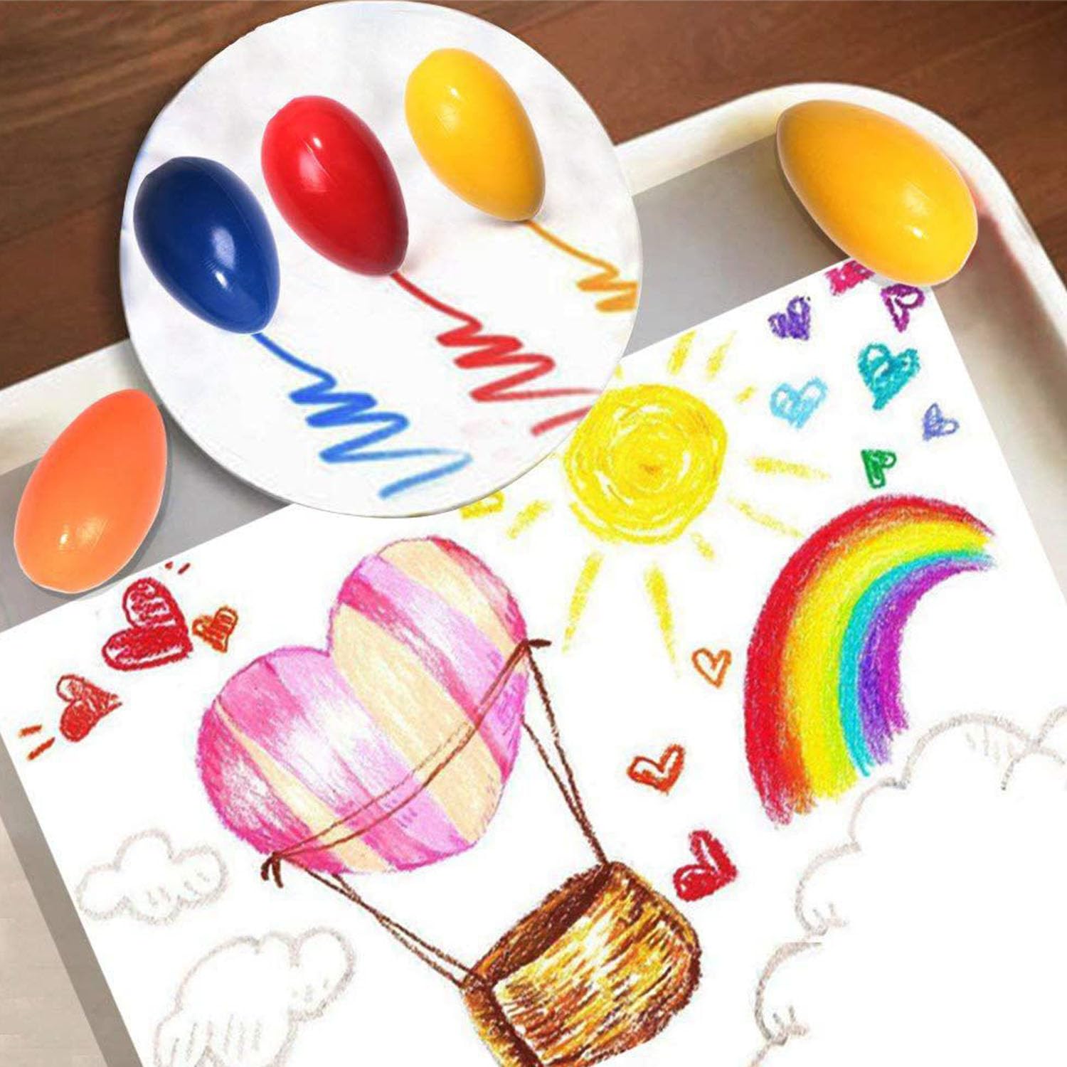 Snapklik.com : 9 Colors Toddlers Palm Grip Crayons Non Toxic Palm Grasp ...