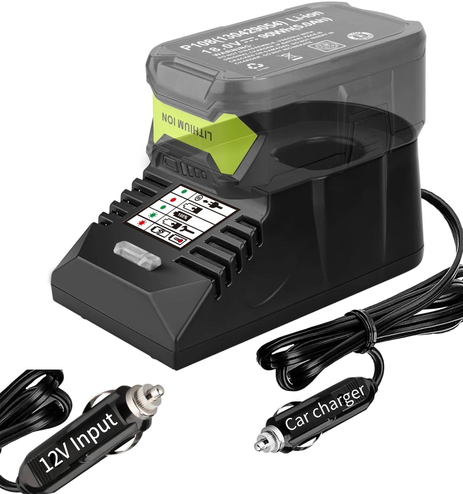 Amazon.com: for Ryobi 18V Battery Charger,Car Charger Replacement for ...