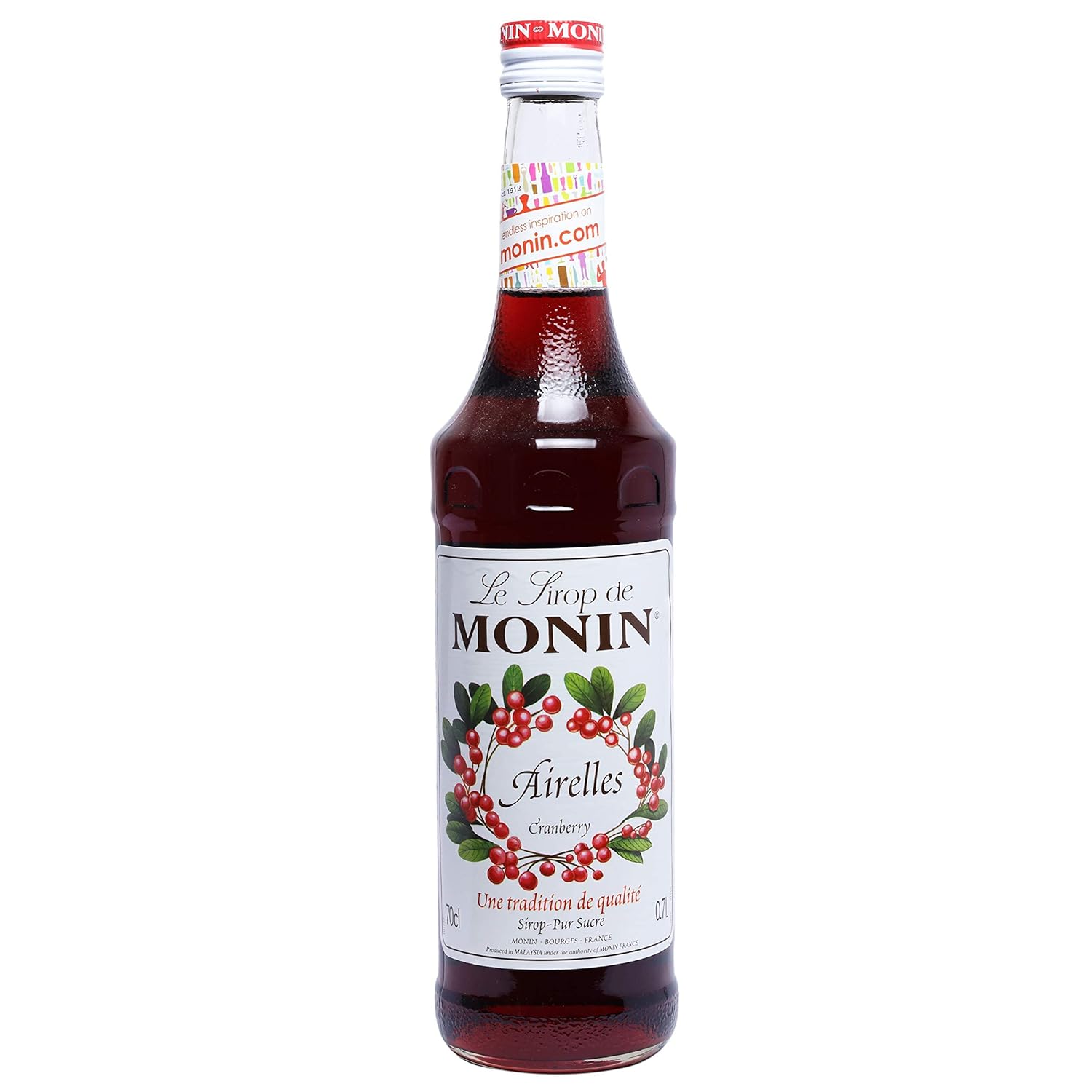 Monin Cranberry Flavored Syrup, Deep Red, Medium, 700 ml : Amazon.in: Books