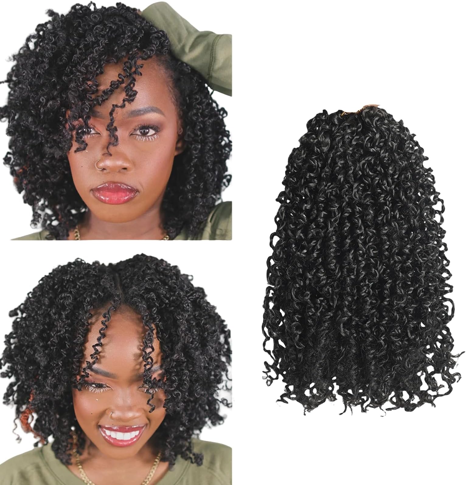 Amazon.com : Yanky Twist Crochet Hair 10inch Pre-Twisted Bohemian Twist ...
