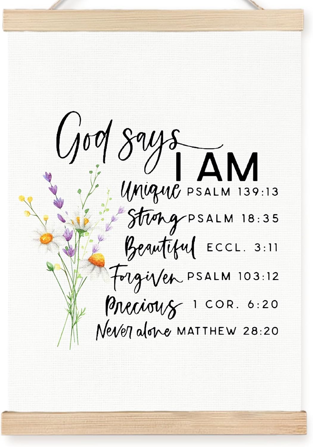 Amazon.com: FDHSPAAM God Says I Am Christian Wall Art Decor, Bible ...