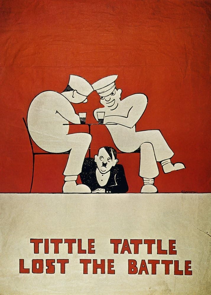 Amazon.com: World War Ii Poster NTittle Tattle Lost The Battle British ...