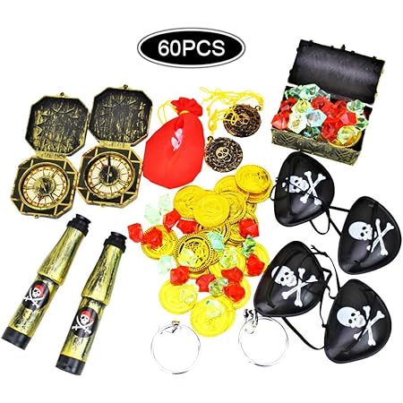 mciskin Pirate Party Supplies and Pirate Favor Toy Bundle. 60 Piece ...