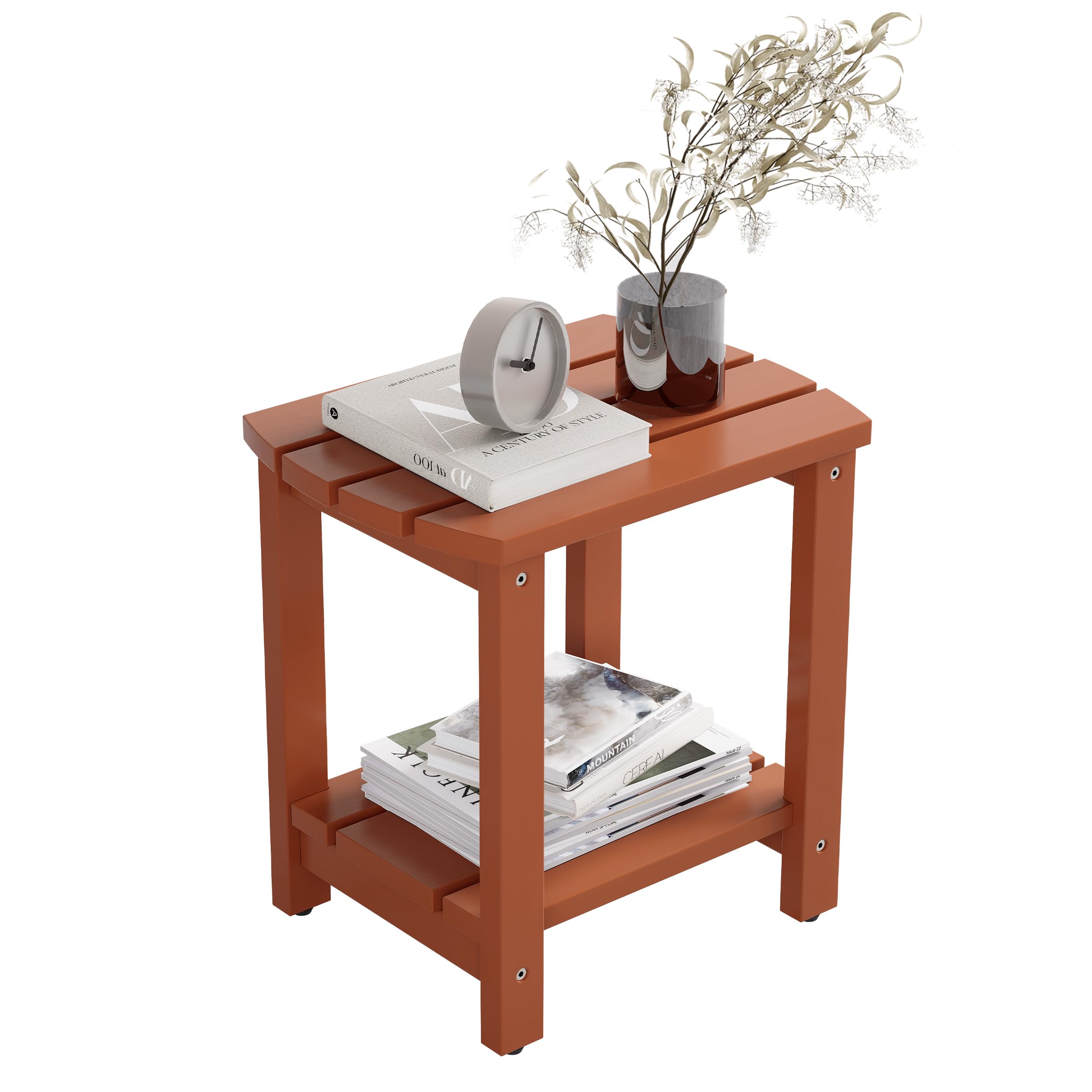 Amazon.com: Adirondack Side Table, Double Outdoor Side Tables 16.5 ...