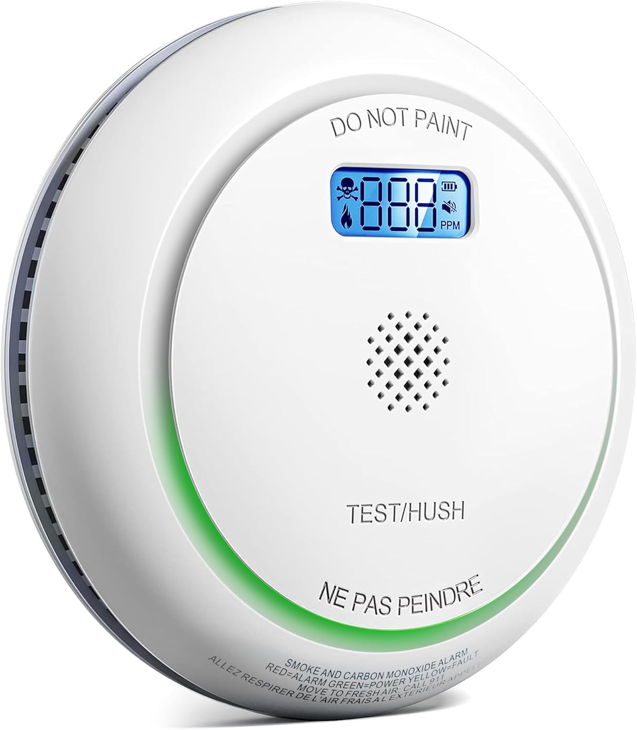 Uingarm Smoke Detector Carbon Monoxide Detector Combo with LCD Display ...