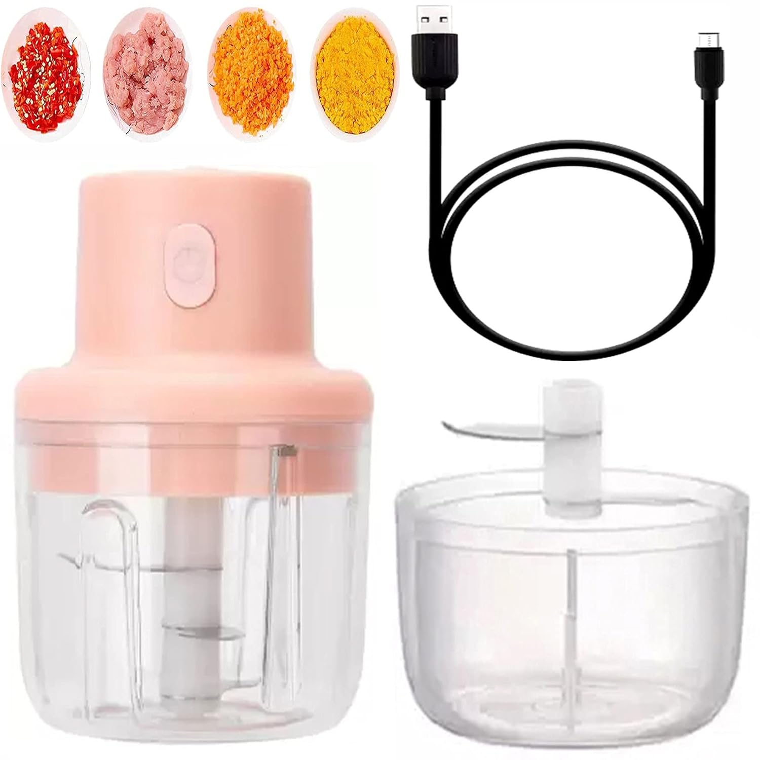 Buy Automatic Chopper Wireless Mini Electric Garlic Vegetables Cutter ...