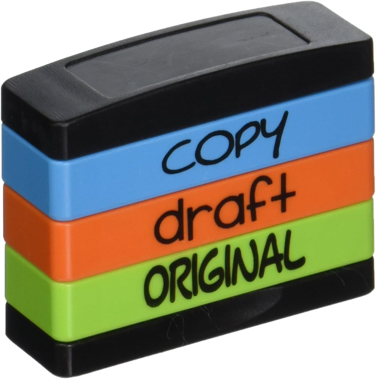 Amazon.com : Stack Stamp Pre-Inked Triple Message Stamp, Copy, Draft ...
