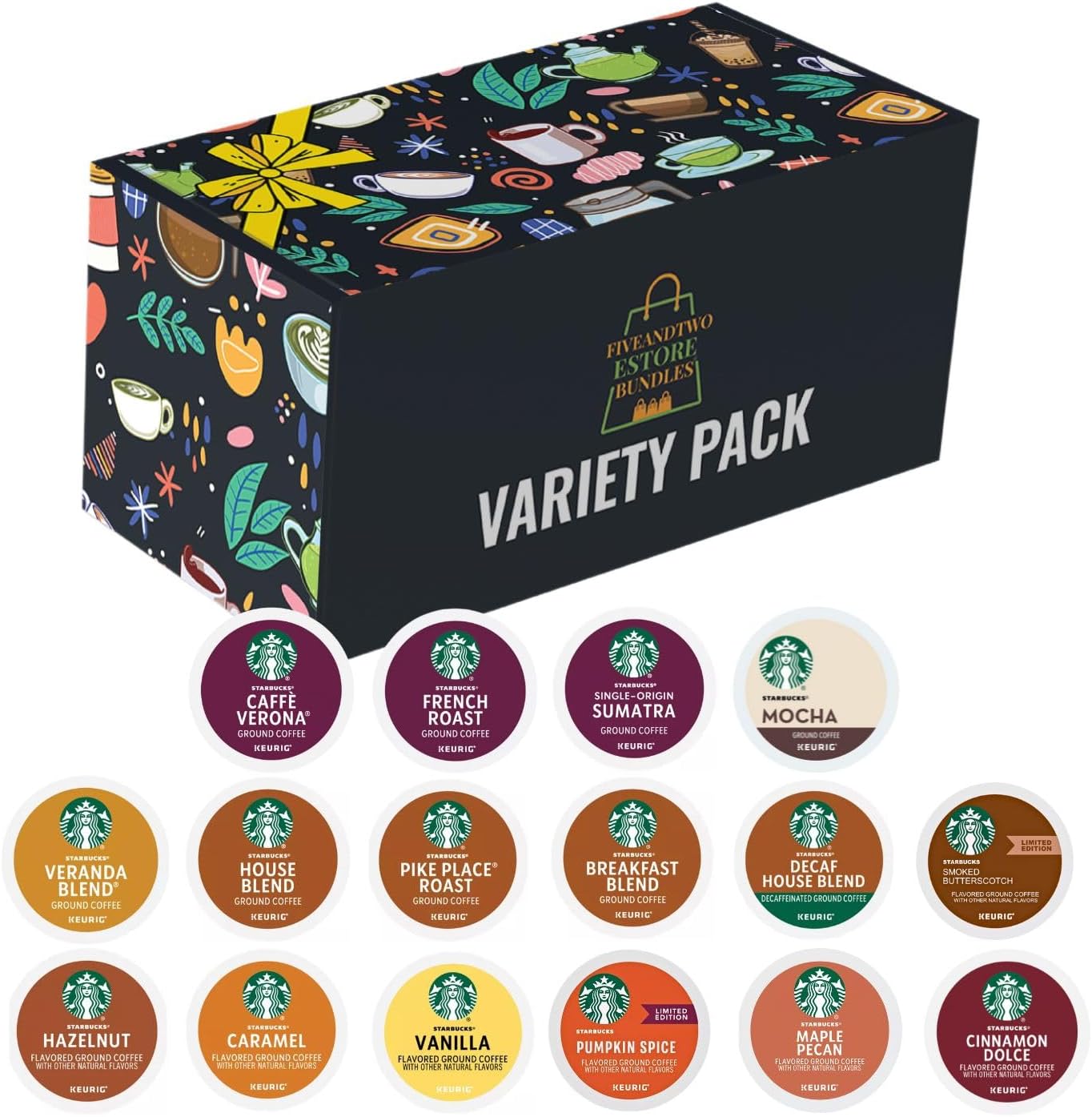 Amazon.com: InfuSio Flavored Coffee pods 96 Count Variety Pack 12 ...