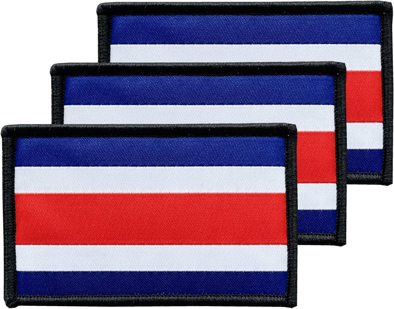 Amazon.com: 3Pcs Costa Rica Costa Rican Flag Patch 2x3 Inch, Hook Loop ...