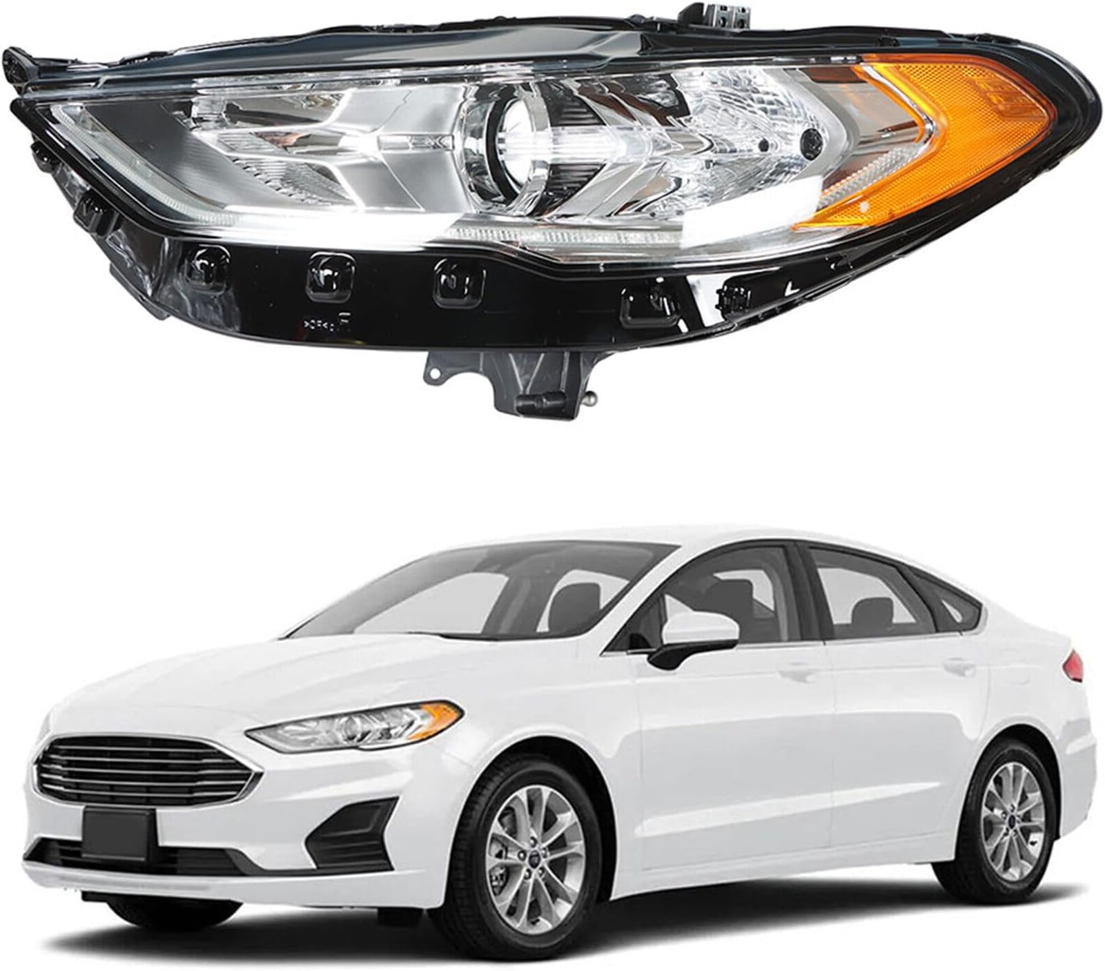 Amazon.com: Halogen Headlight Headlamp w/LED 2017 2018 2019 2020 For ...