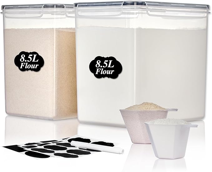 Vtopmart 8.5L 2 Pack Extra Large Flour Sugar Storage Containers for ...