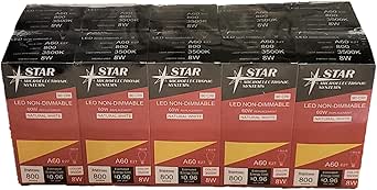 Star Microelectronic Systems LED Light Bulb 90 CRI 800 Lumens 8W 3500K ...