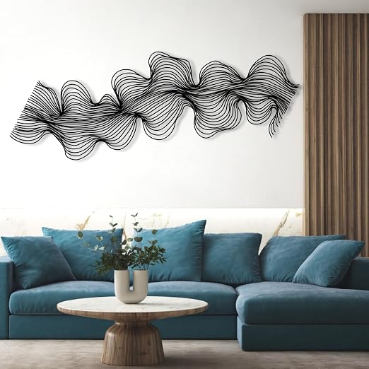 Amazon.com: Cadeali Metal Irregular Wall Hanging, Abstract Metal Wall ...