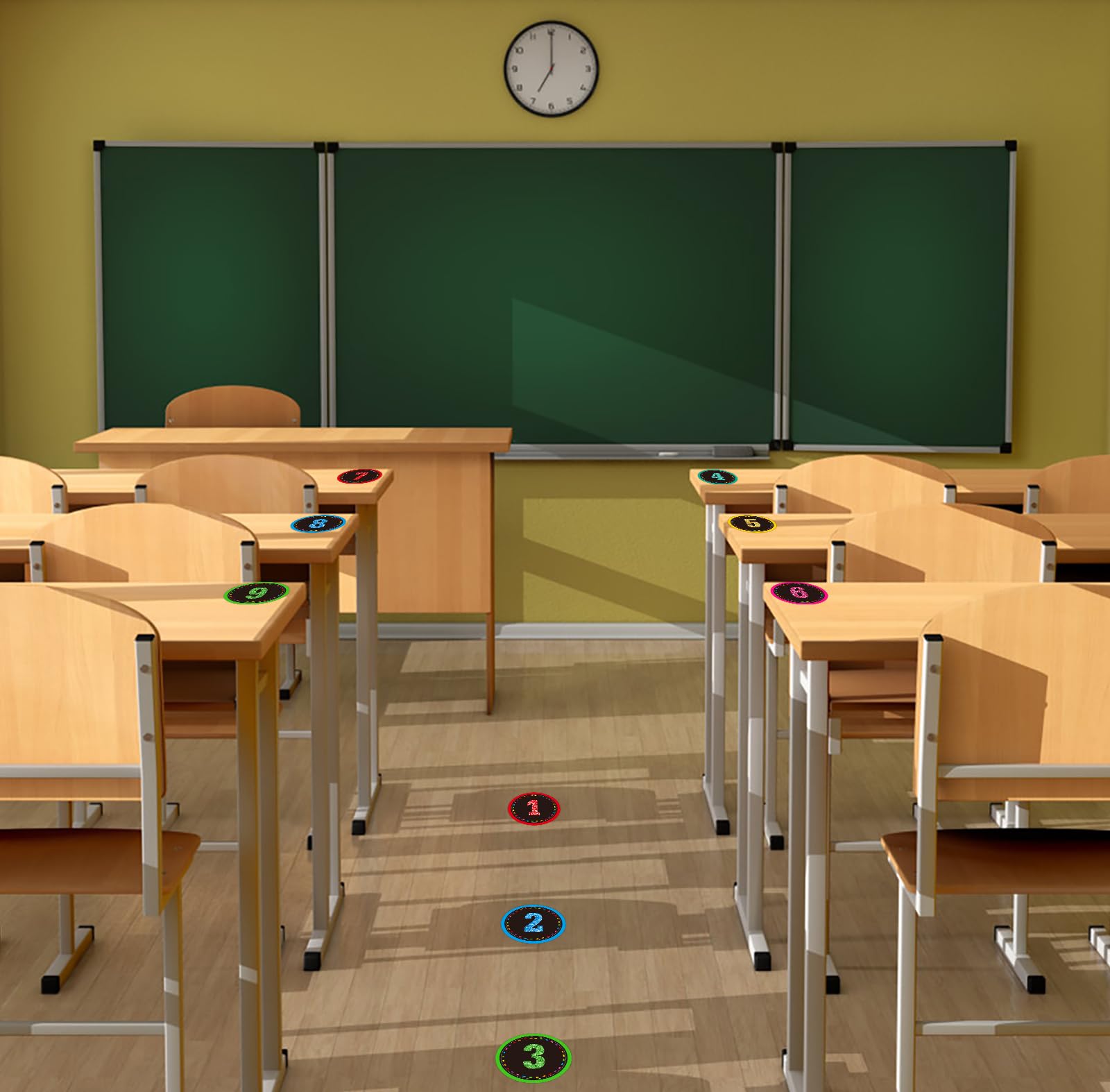 Snapklik.com : Classroom Line Up Dots - 4" Confetti Line Up Spots For ...