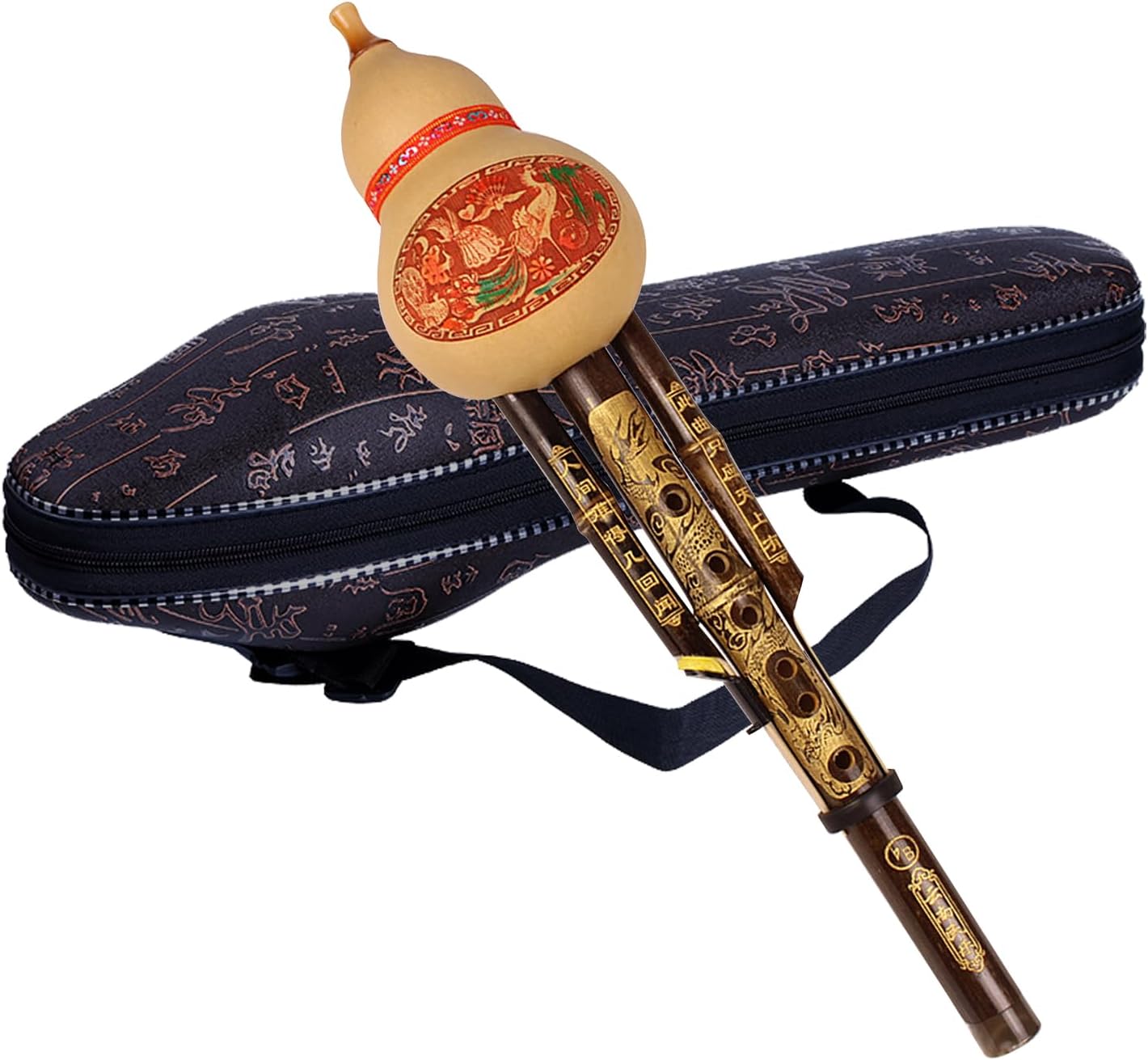 Amazon.com: Chinese Handmade Hulusi Bamboo Gourd Cucurbit Flute Ethnic ...