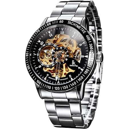 Alienwork IK Automatic Watch Men Women Silver Stainless Steel Metal ...