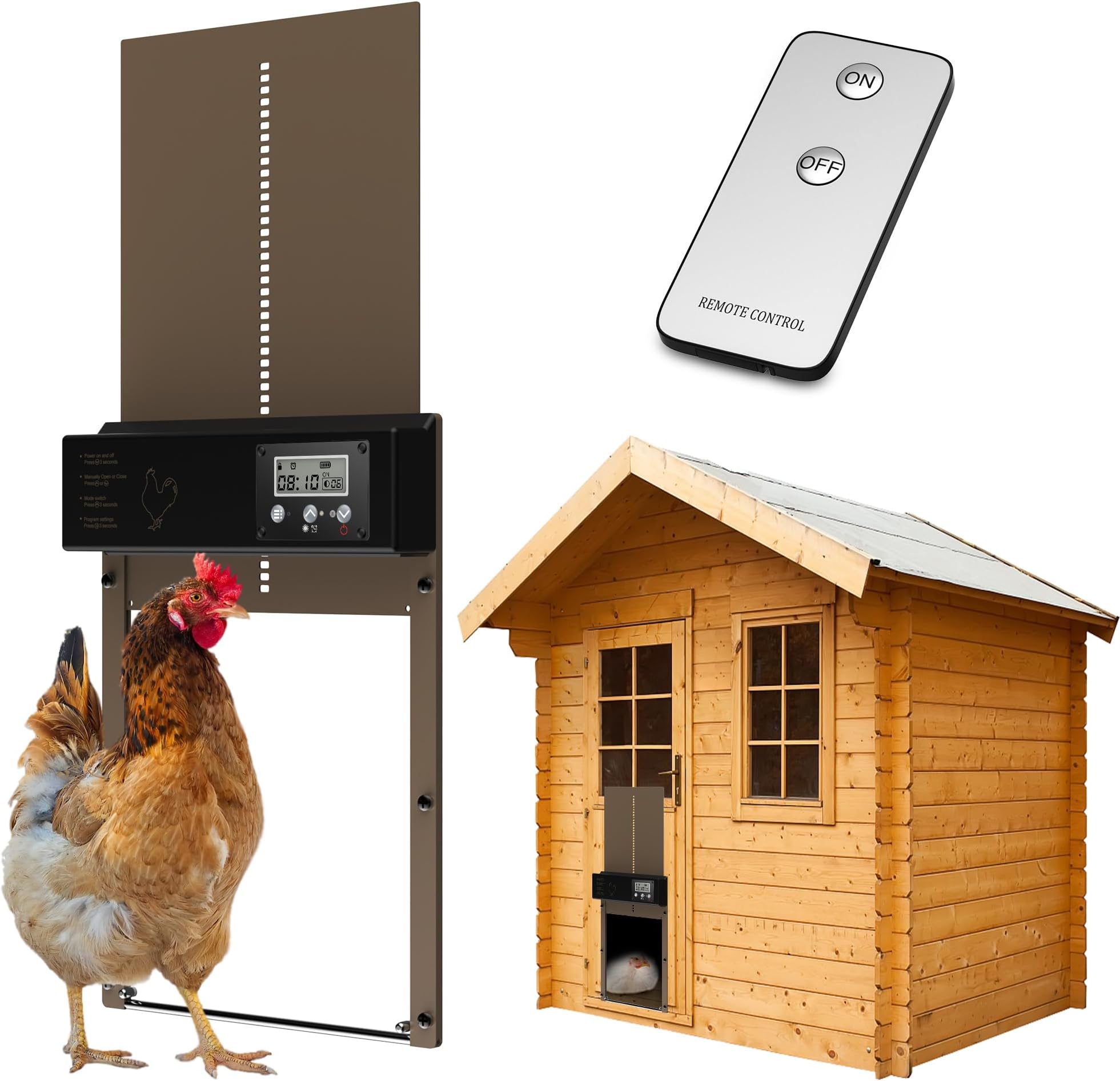 Amazon.com: Pliwier Automatic Chicken Coop Door, Chicken Door Opener ...