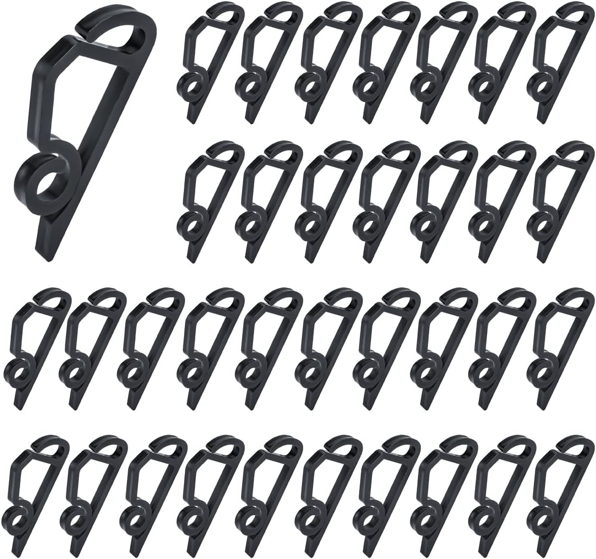 100 Pieces Christmas Light Clips Hanging Gutter Hooks Weatherproof ...