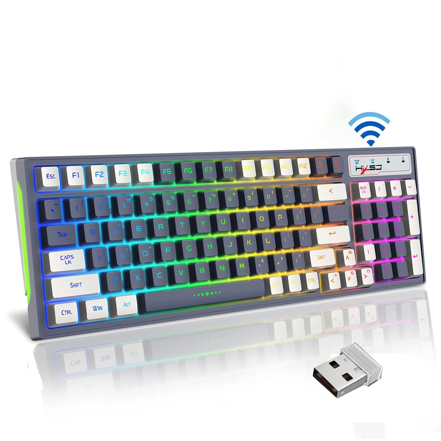 Amazon.in: Buy FELICON Wireless Gaming Keyboard 2.4G Rechargeable RGB ...