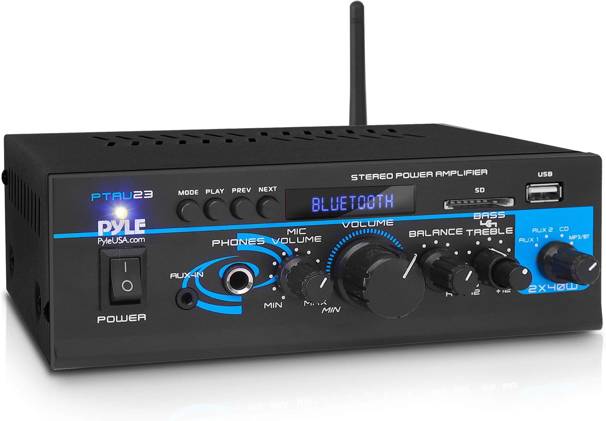 Amazon.com: Pyle Home Home Audio Bluetooth Power Amplifier System ...