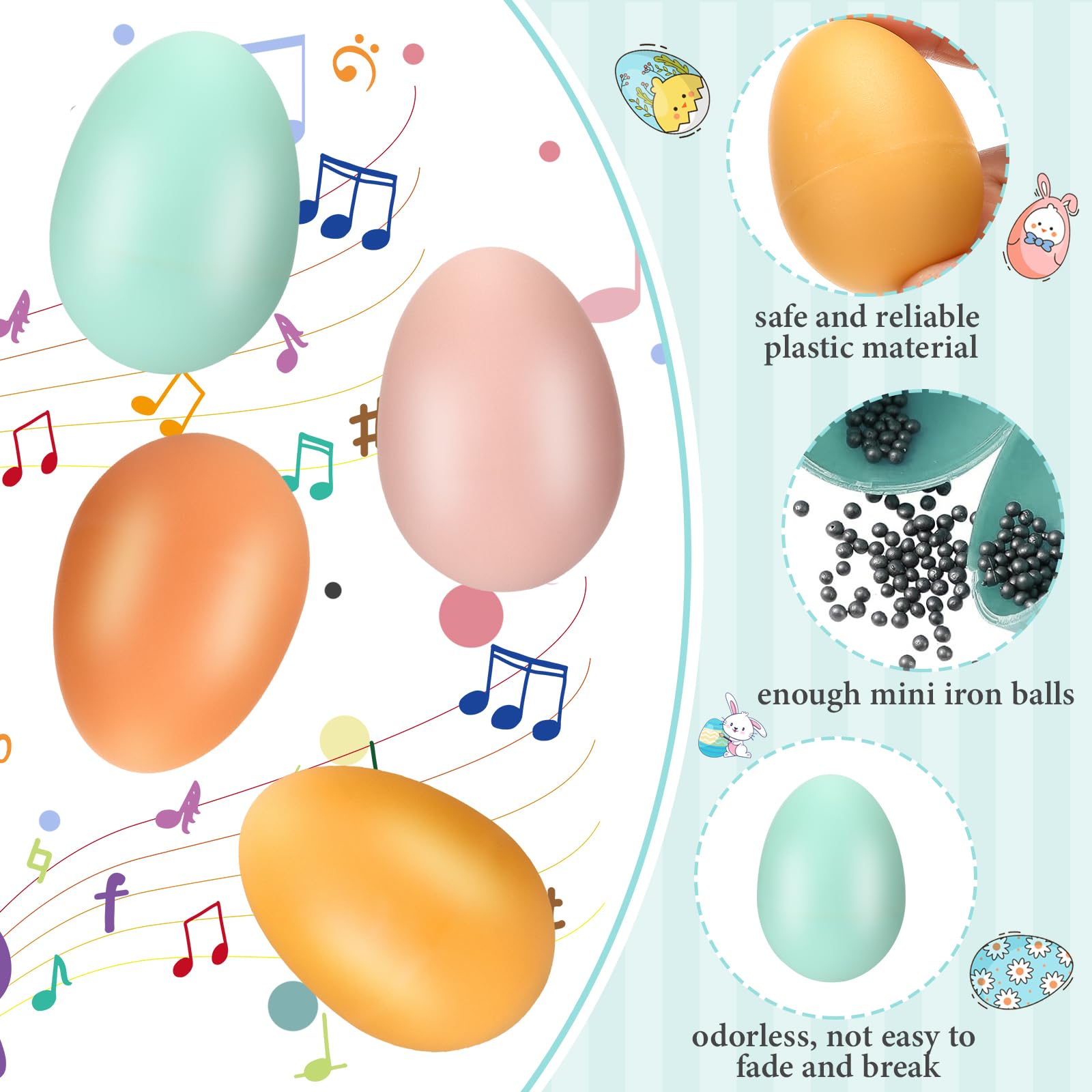 Snapklik.com : Yeshone 40 Pcs Egg Shakers Musical Instruments Bulk ...
