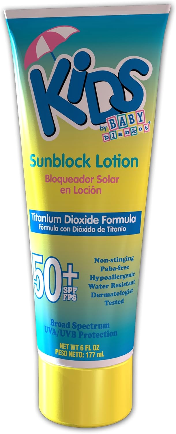 Amazon.com: Kids by Baby Blanket Sunblock Lotion, Titanium Dioxide ...