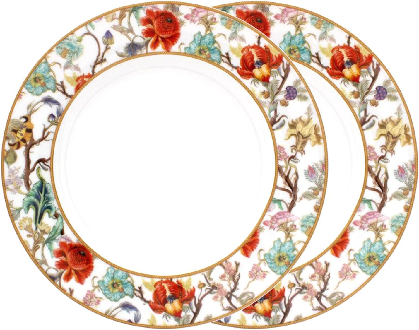 The Leonardo Collection Anthina Design Dinner Plates, Set of 2, Red ...