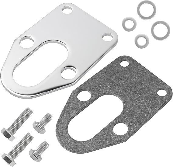 Amazon.com: 42493 Fuel Pump Mounting Plate with Bolts Fits Chevy Small ...