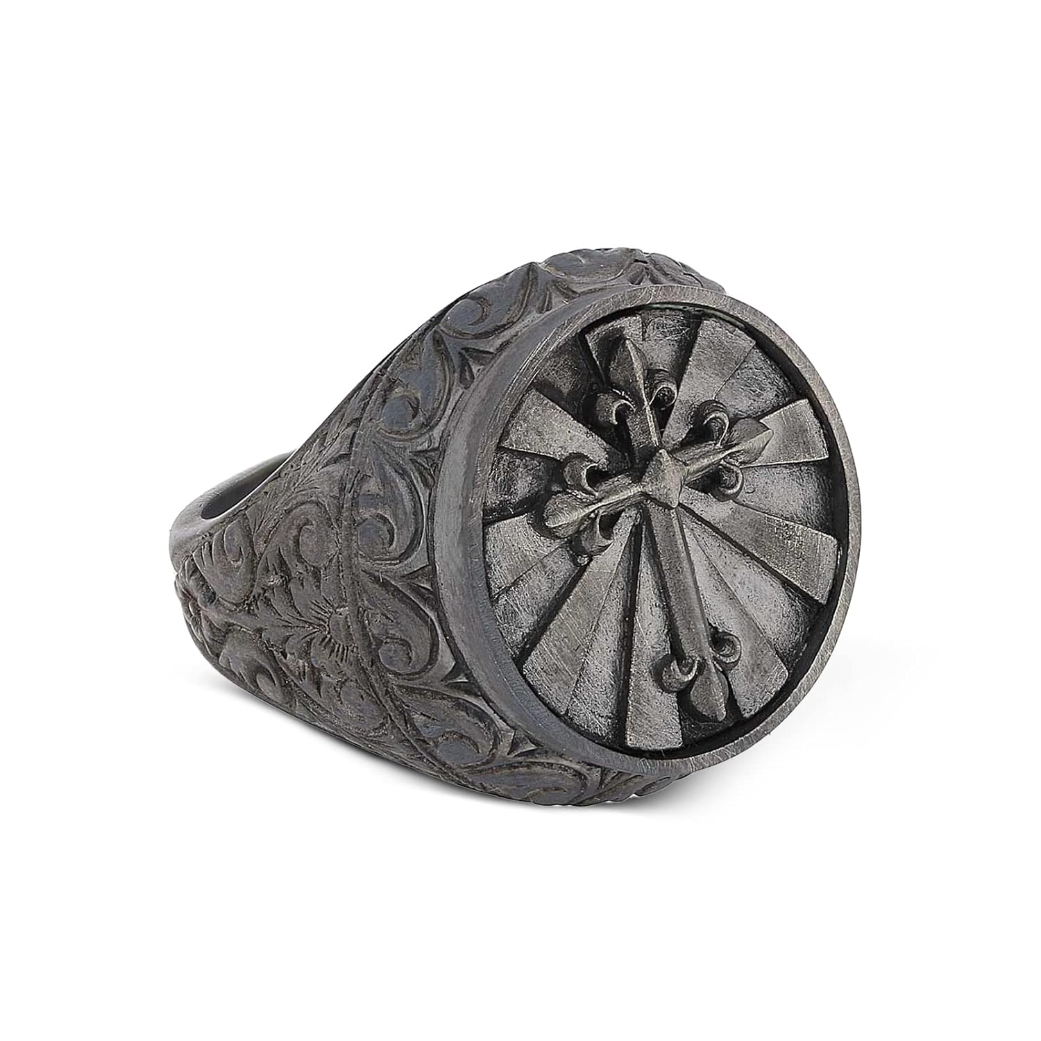 Amazon.com: Christian Signet Ring,Shield of Faith Ring, Byzantine Mens ...