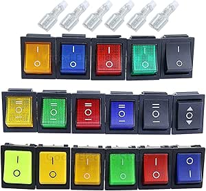 Amazon.com: VUBBJCRS 1pcs KCD4 Latching/Momentary Rocker Switch Power ...