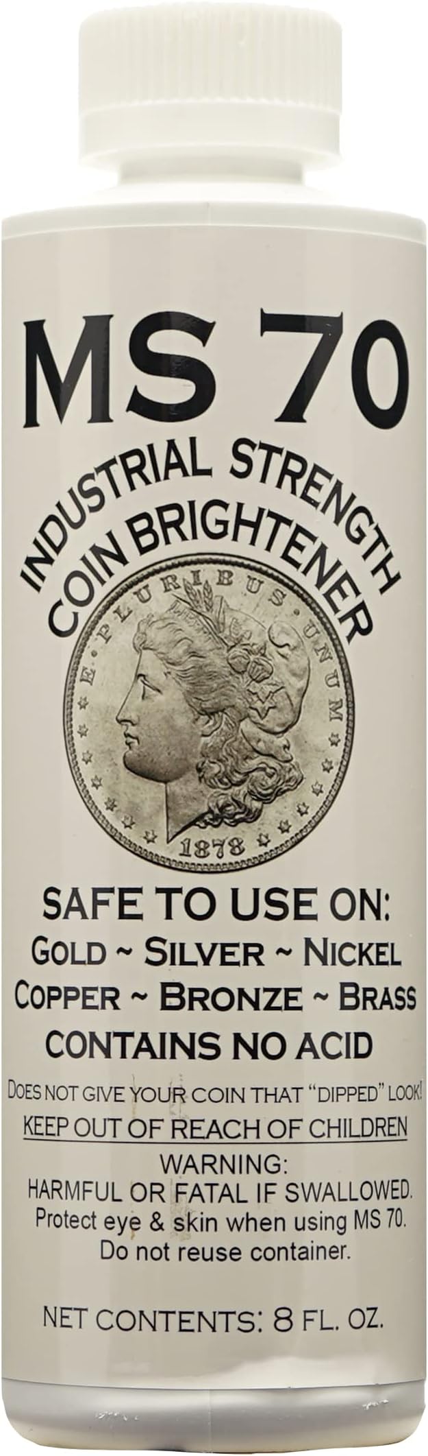 Amazon.com: MS-70 8 oz. Coin Cleaner (Qty = 1 Bottle) : Health & Household