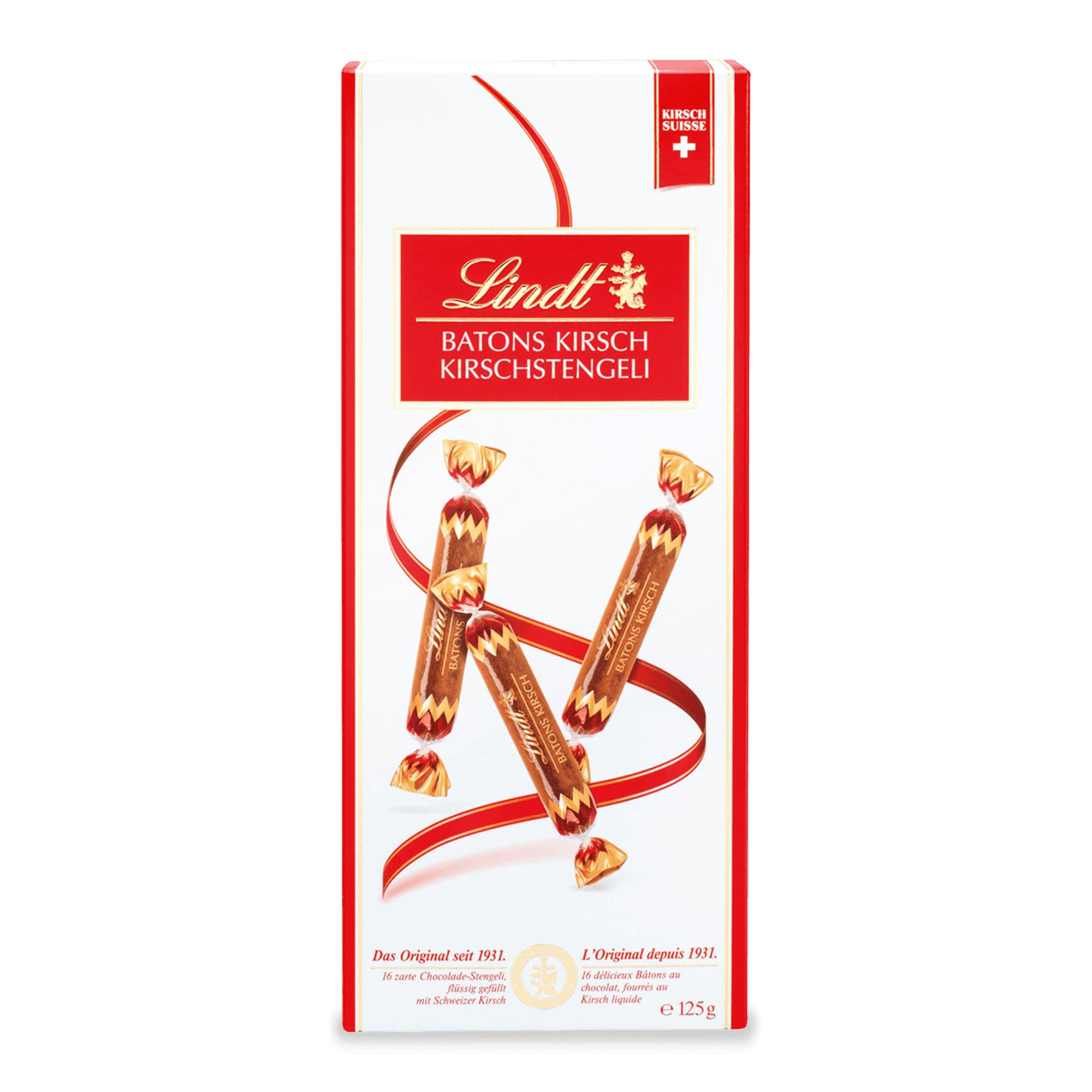 Lindt Batons Kirsch bombones de chocolate con licor, sabor a cereza ...