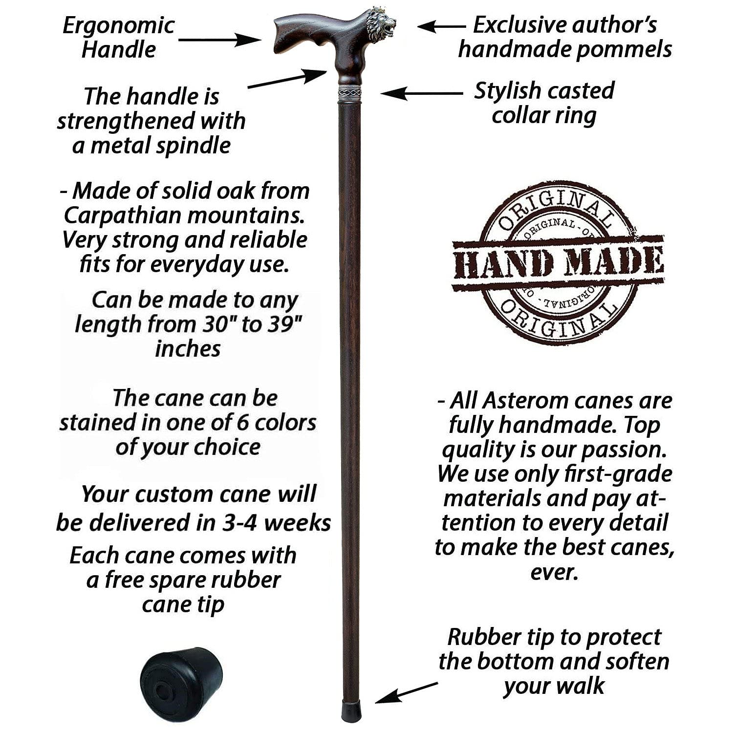 Custom Lion King - Walking Cane Cool Men's Wooden Canes Stylish Walking ...