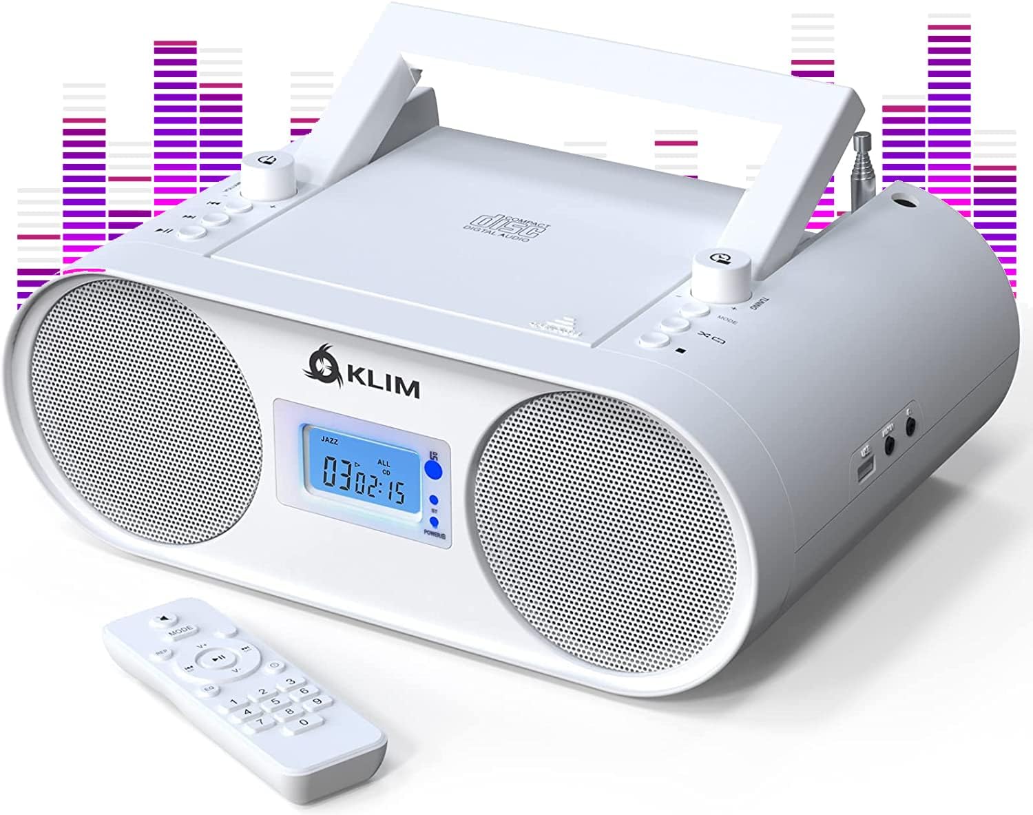 Amazon.com: Klim Boombox B4 CD Player Portable Audio System - AM/FM ...