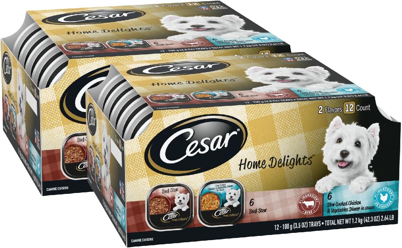 CESAR HOME DELIGHTS Wet Dog Food Slow Cooked Chicken & Vegetables ...