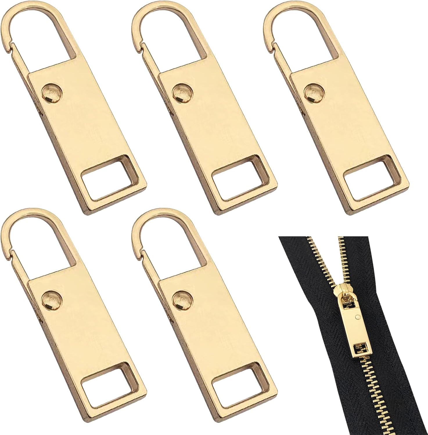 Metal Zipper Pull, 5 PCS Spare Zipper Pull Removable Metal Zipper Pull ...