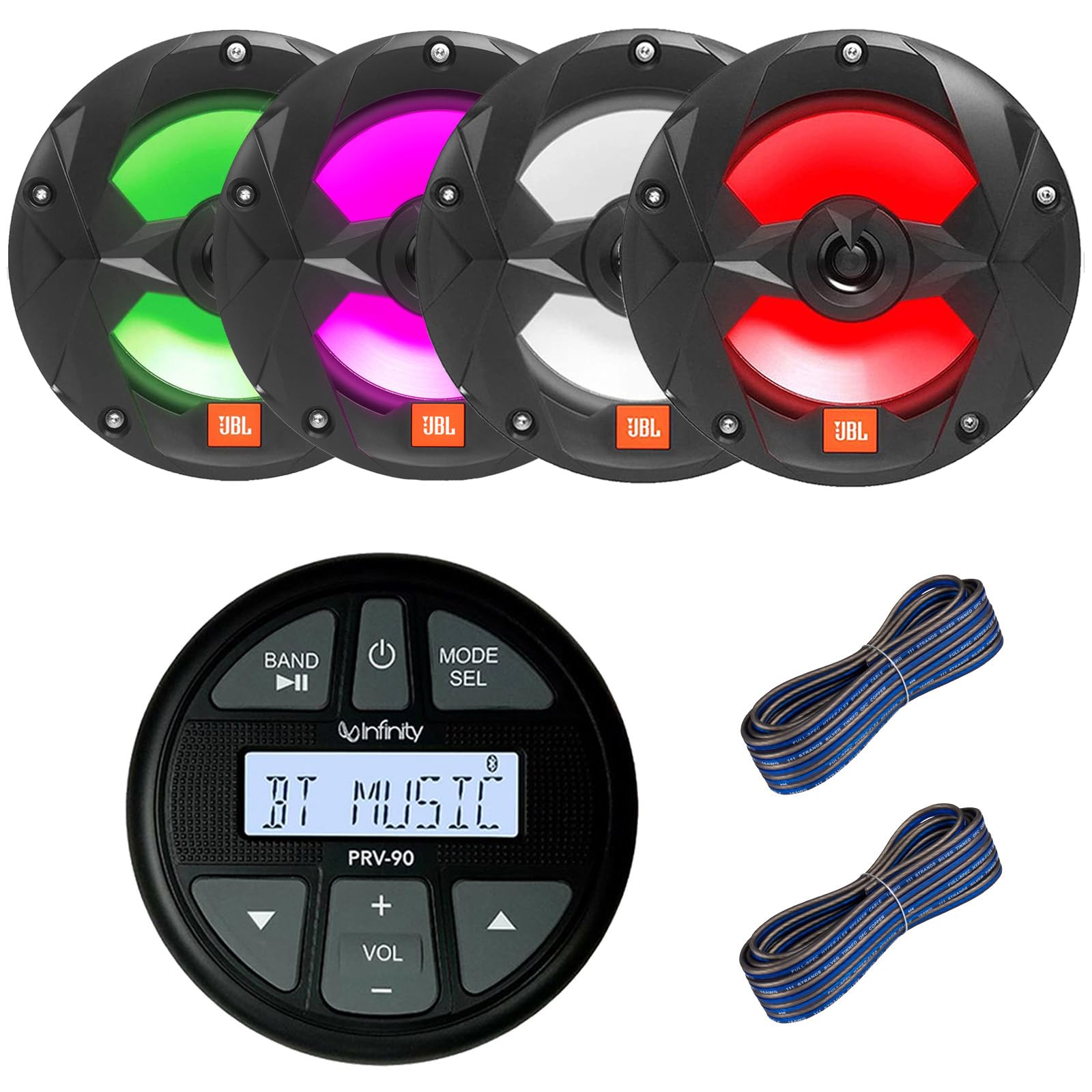 Amazon.com: Infinity Marine Gauge Style AM/FM Bluetooth AUX/USB Stereo ...