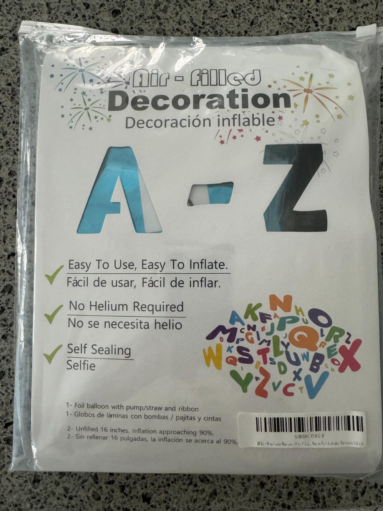 Amazon.com: TangTuan 53pcs Black Letter Balloons, Custom A-Z Set for ...