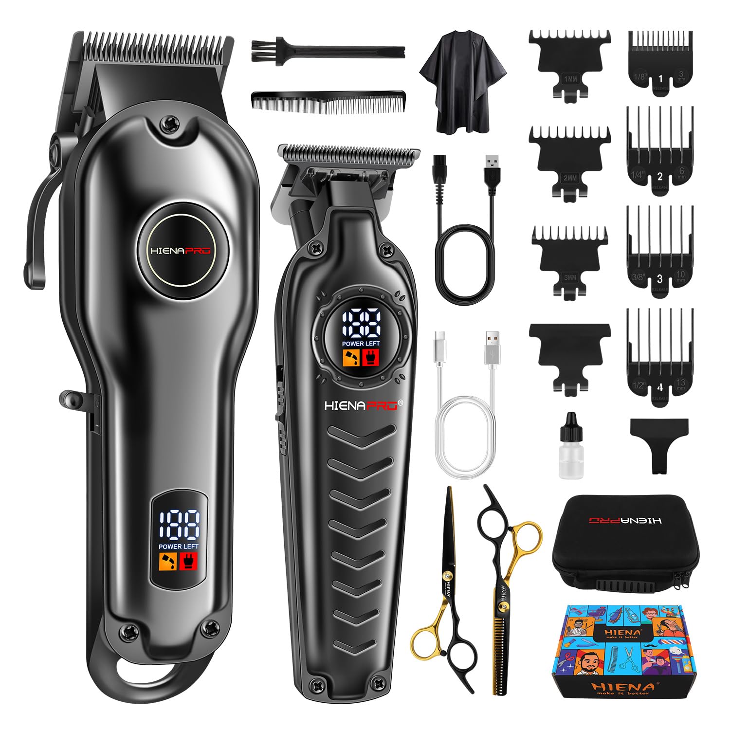 HIENA PRO Professional Hair Clippers Men Electric Hair Clipper Set for ...