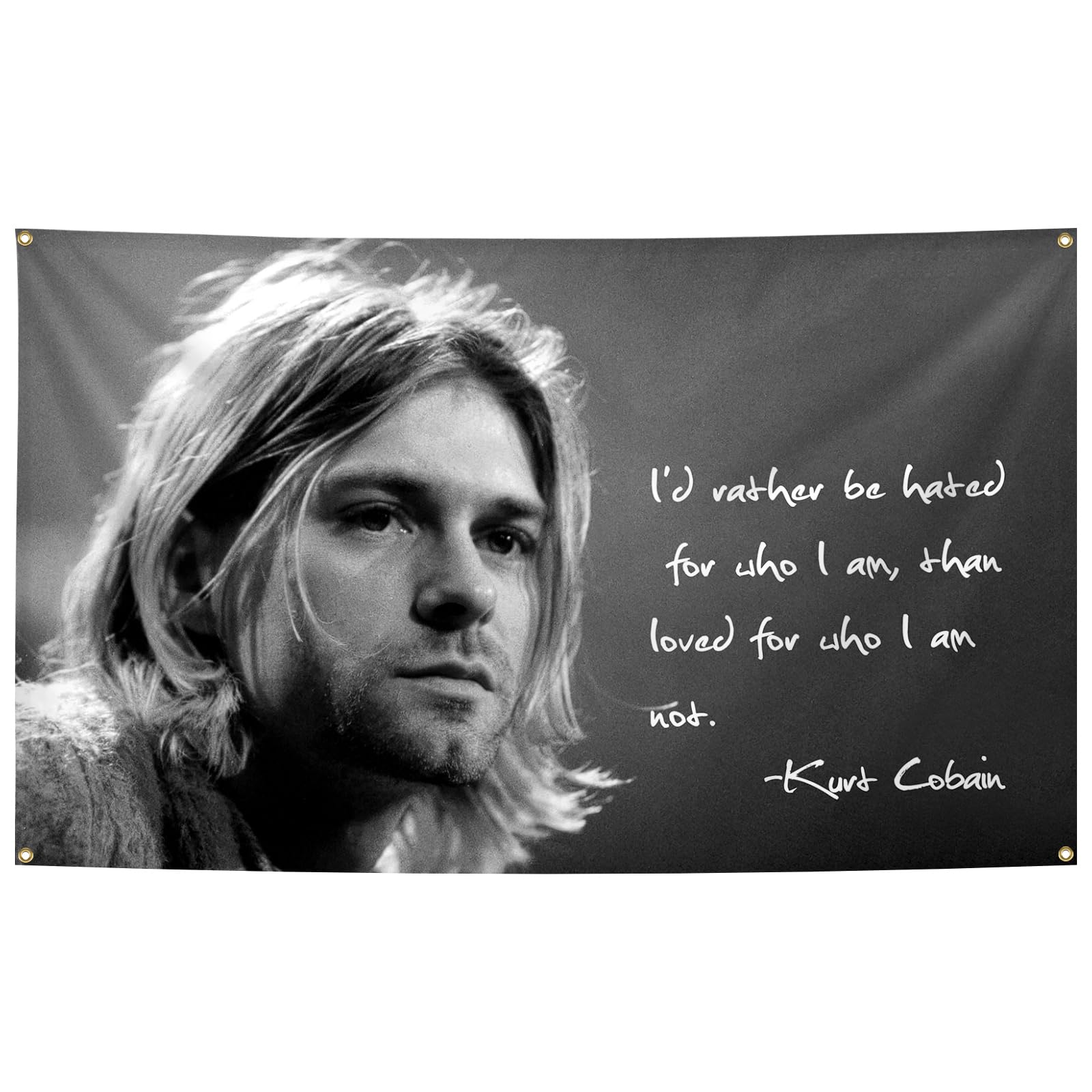 Amazon.com: Rock Band Kurt F Cobain I'd Rather Be Hated For Who I am ...