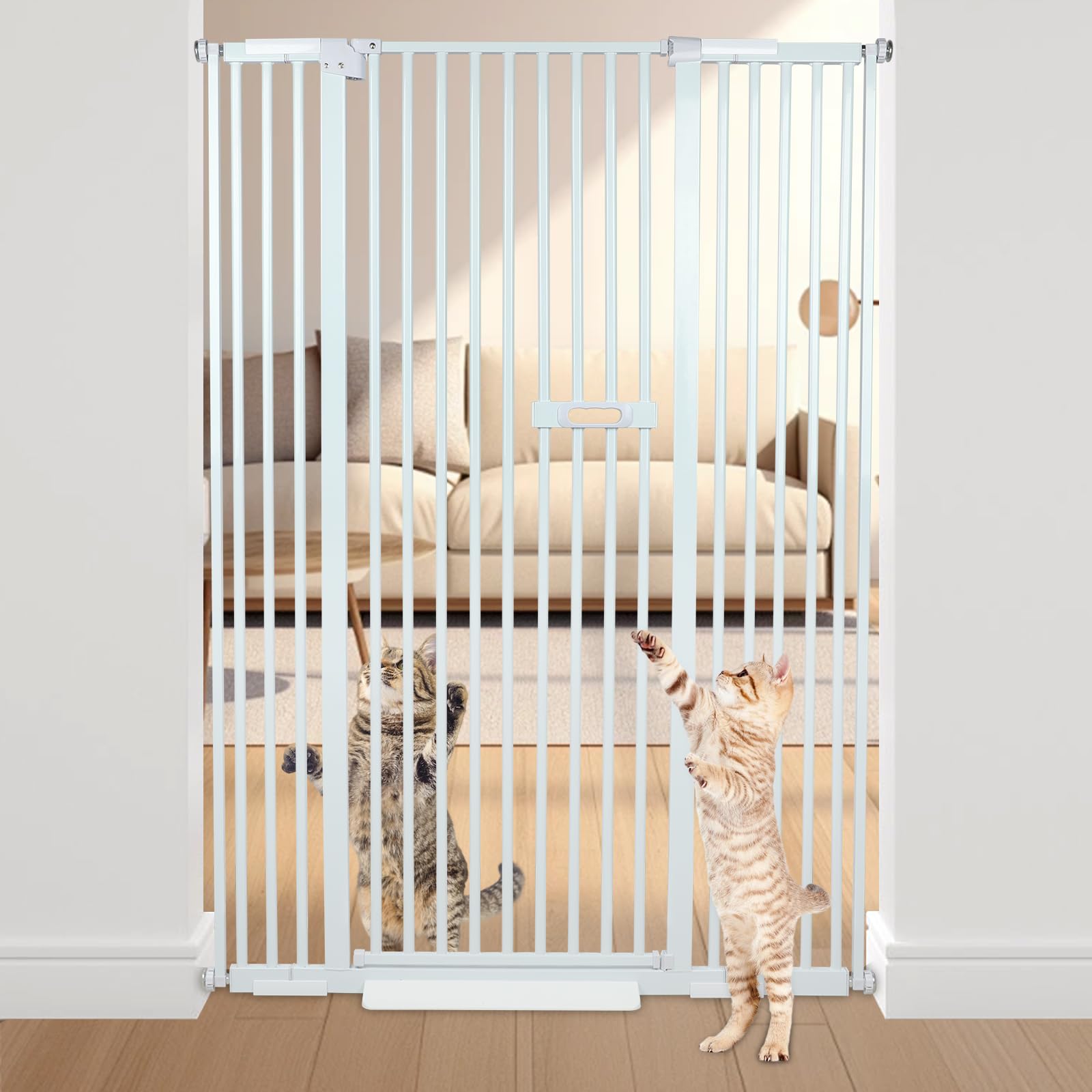 Amazon.com: 59" Extra Tall Cat Gate, 30"- 45" Width Pressure Mounted ...