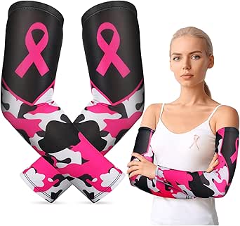 Amazon.com: Skicuff Breast Cancer Awareness Arm Sleeves Pink Ribbon ...