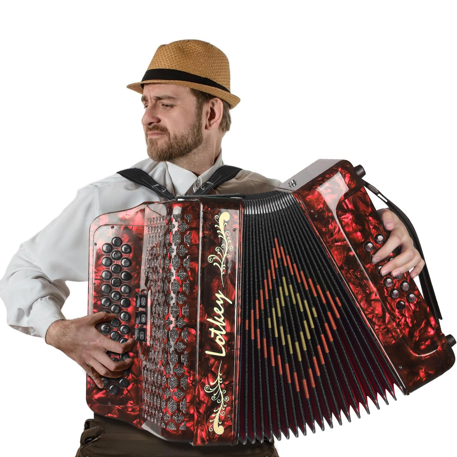 Snapklik.com : Lotkey 34-Key Diatonic Button Accordion - 3412 Multi ...