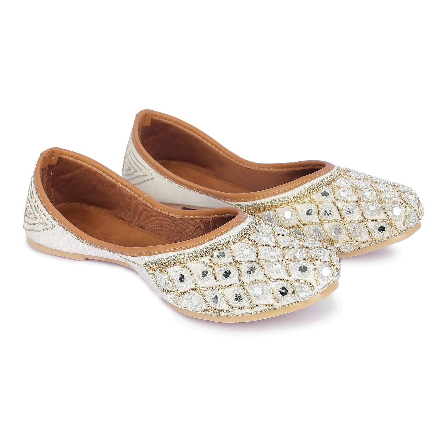 MARCUS TAURUS Shehzaadi - Mirror Work Jutti for Women and Girls(Off ...