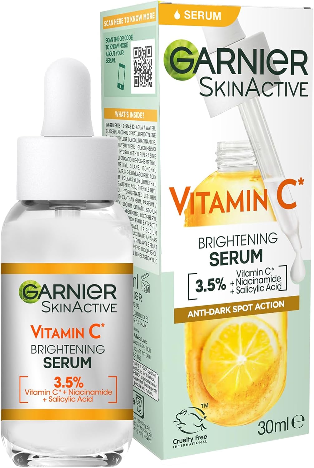 Garnier SkinActive Serum mot mörka fläckar, ansiktsserum med C-vitamin ...
