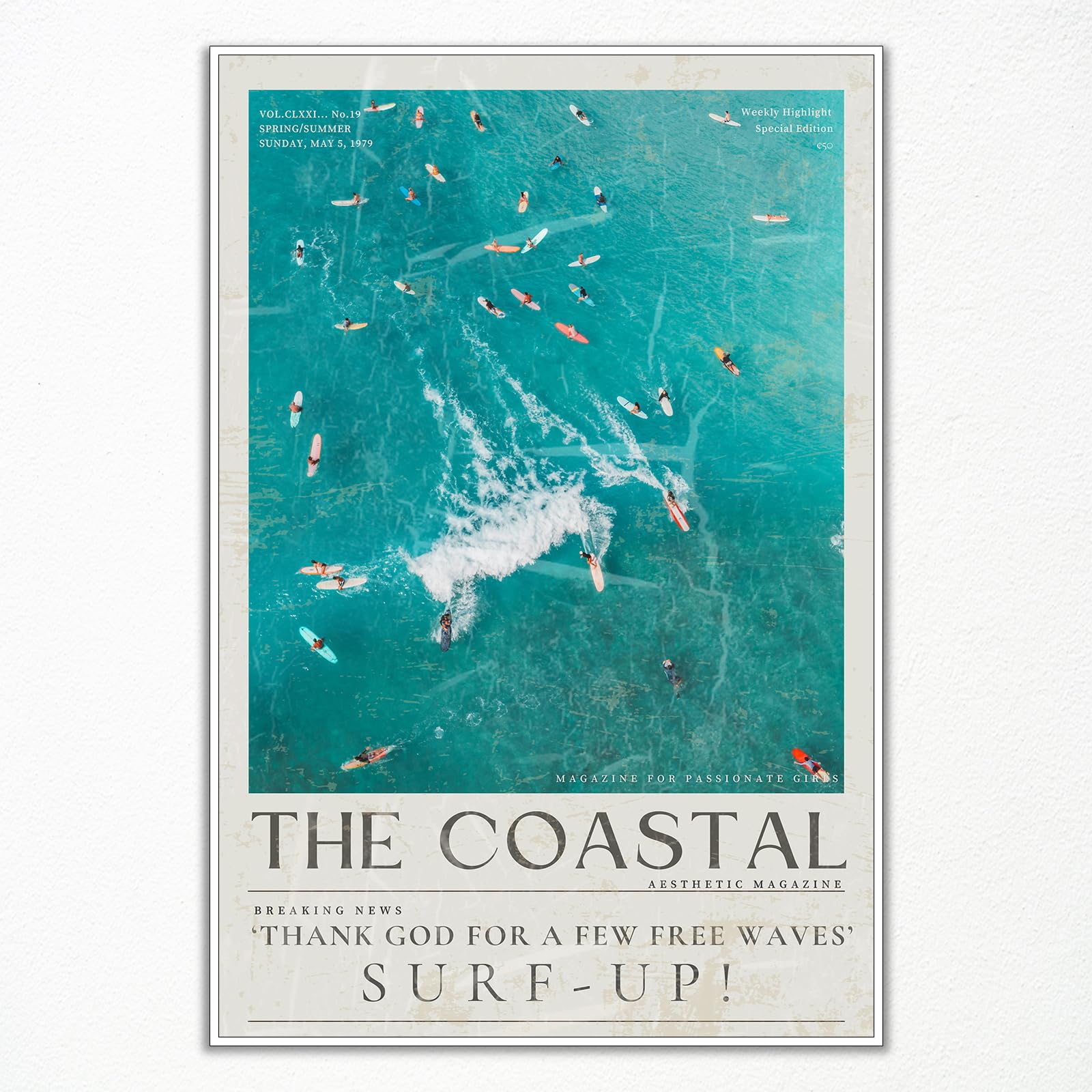 Amazon.com: nghtuiyocw Trendy Coastal Canvas Wall Art, Coastal Cowgirl ...