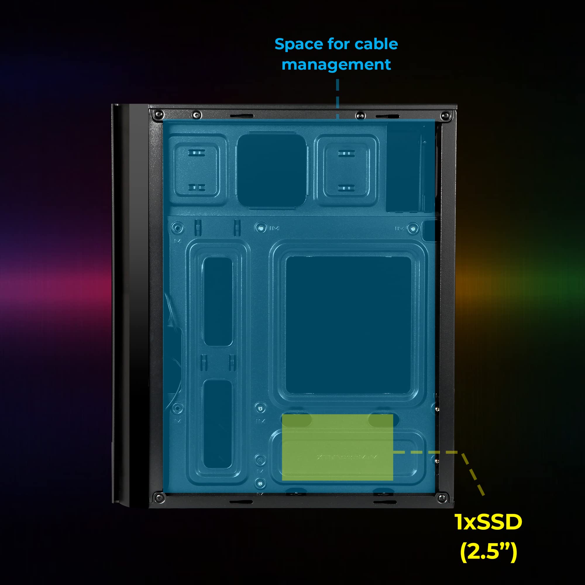 ZEBRONICS Zeb-AUXO Premium Gaming Cabinet with Micro ATX Support, USB3 ...